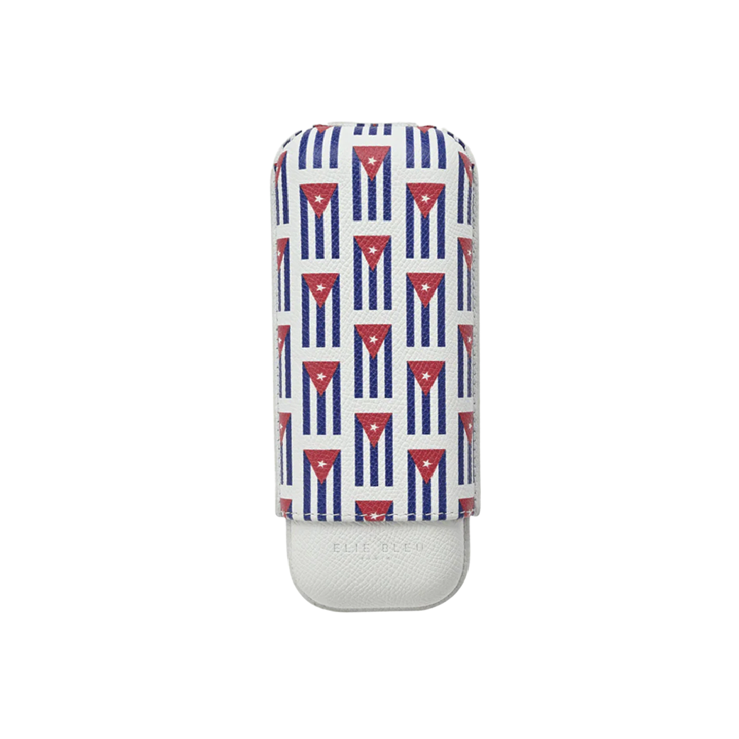 Elie Bleu Cuban Flag Case 2 Cigars - Fuego